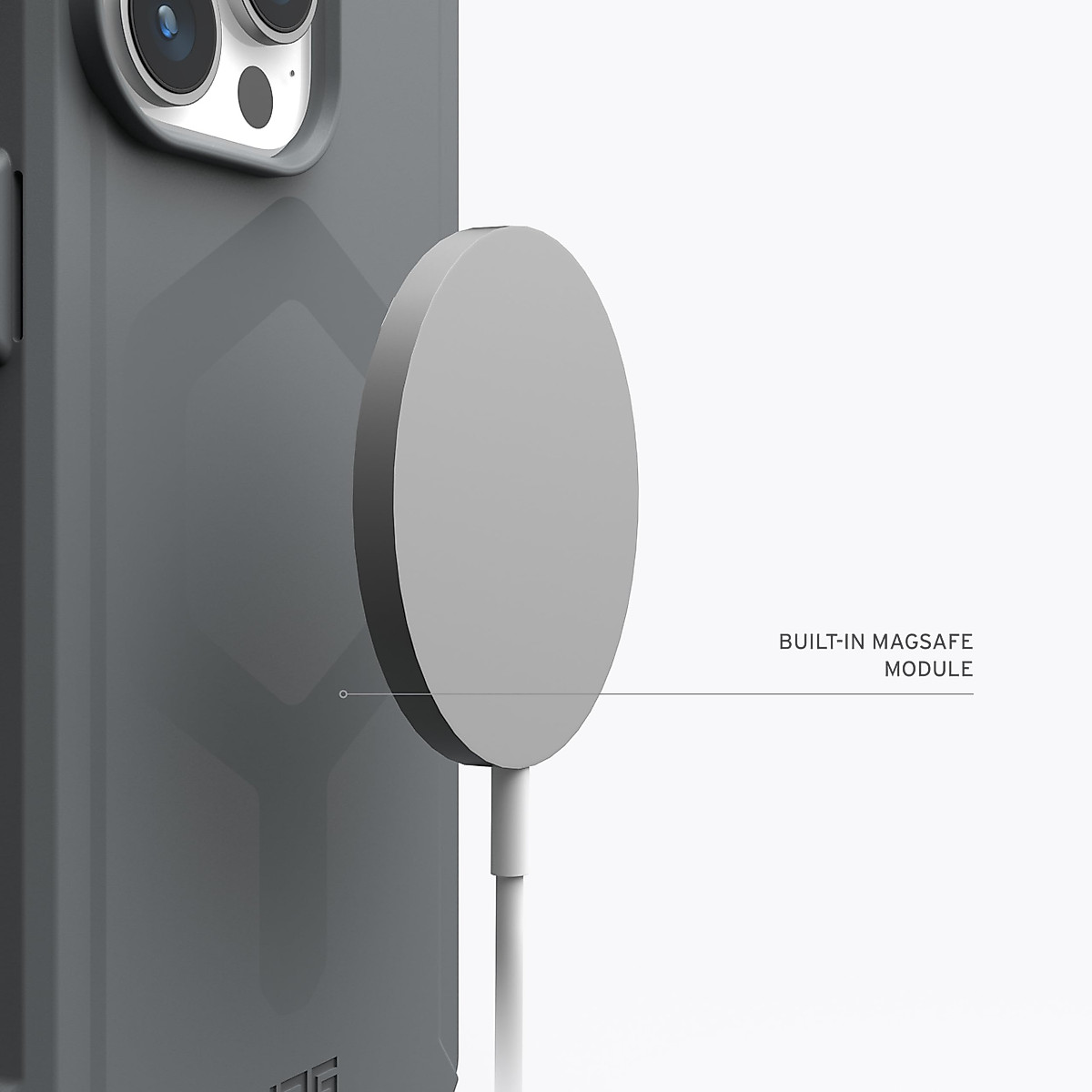 URBAN ARMOR GEAR UAG Case [Updated Version] Compatible with iPhone 15 Pro Max Case 6.7" Essential Armor Silver Built-in Magnet Compatible with MagSafe Charging Rugged Military Grade Protective Cover