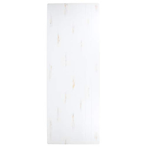 Flash Furniture HERCULES Series 9' x 40" Antique Rustic White Folding Farm Table and Four Bench Set