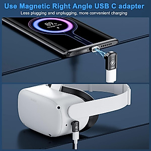 DuHeSin USB C Magnetic Adapter Right Angle, (1 Pack) 24 Pins with PD 140w USB4 40Gbps 8K 60Hz for Thunderbolt 3/4, MacBook Pro/Air, RoG Ally, Steam Deck, Swtich and More Type C Devices