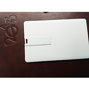 Credit Card USB Flash Drive Blank DIY Memory Stick Wholesale Bulk Pack 5 (64GB, White)