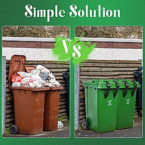 TEASIK 2pcs Trash Can Lid Lock,Trash Can Locks for Animals, Adjustable Garbage Can Lid Locks Security Strap for Outside Squirrel, Bear Proof,Raccoon(Black)