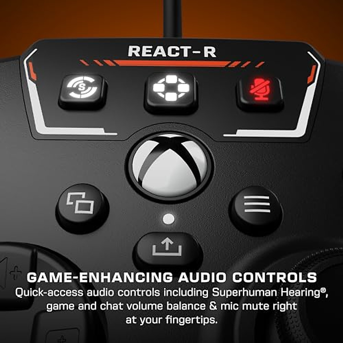 Turtle Beach REACT-R Controller Wired Game Controller – Xbox Series X, Xbox Series S, Xbox One & Windows – Audio Controls, Mappable Buttons, Textured Grips – Black