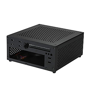 Goodisory SR01 Aluminium Mini-ITX HTPC Soft Router Computer Case Support 6 COM Port (Black)