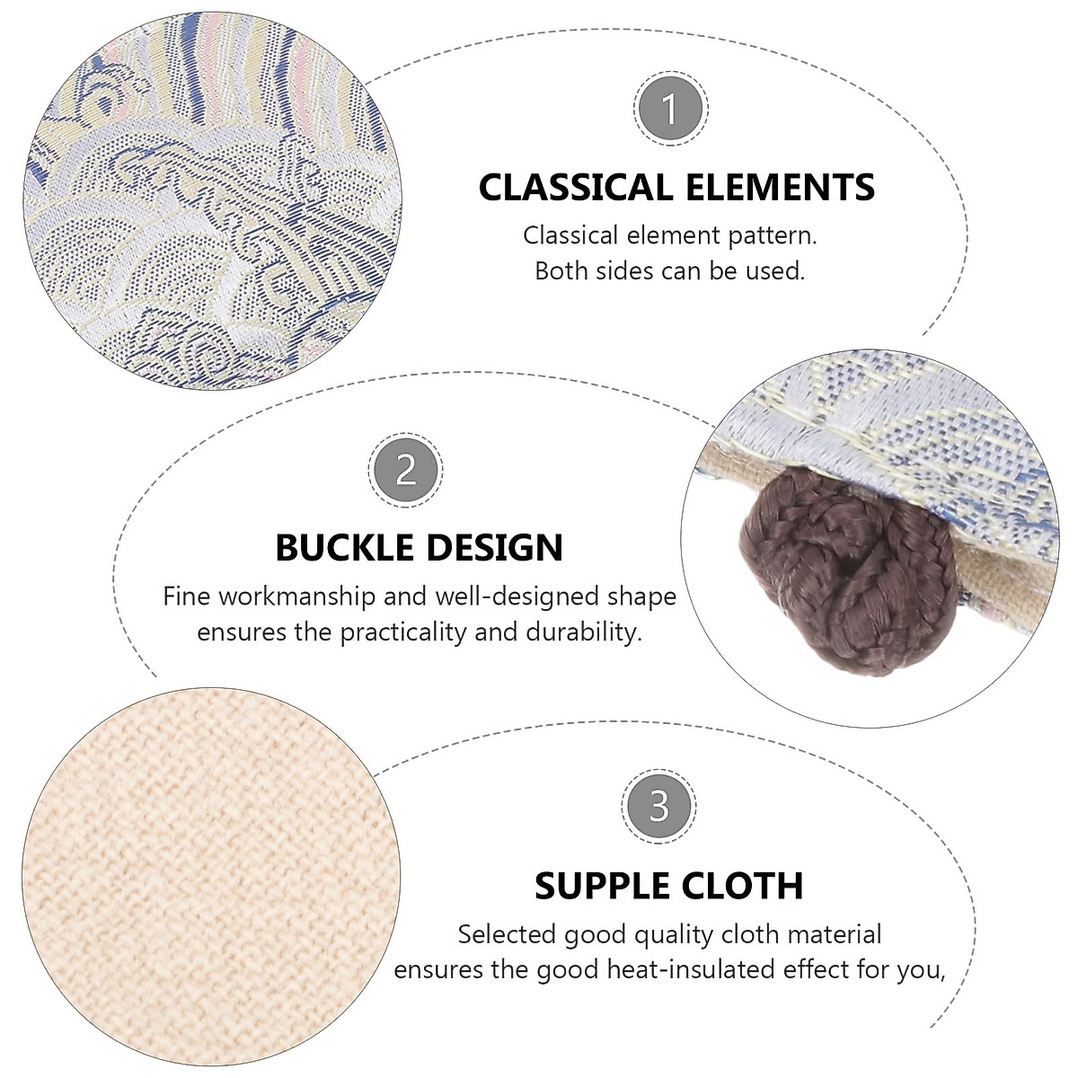 Cabilock Cookware Protectors Teapot Handle Cover Sleeve: Kettle - Non Slip Pot Holder Sleeve Vintage Japanese Style Kettle Handle Grip for Kungfu Tea A Pot Handle Covers