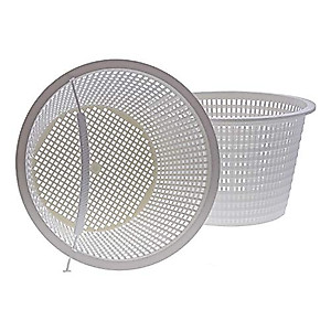 U.S. Pool Supply Swimming Pool Plastic Skimmer Replacement Basket (Set of 2) - Remove Leaves and Debris - 8" Top, 5.5" Bottom, 5" Deep - Not Weighted