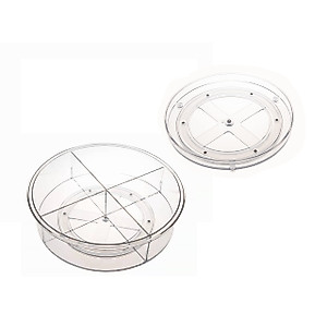 Plutreas Lazy Susan Kitchen Cabinet Organizer 2 Pack ( 12 Inch and 9 Inch ), Storage Container Bins for Cabinet, Pantry, Fridge, Countertop, Kitchen, Vanity