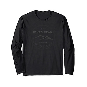 Pikes Peak Colorado - Bluebird Day Mountain Adventure Long Sleeve T-Shirt