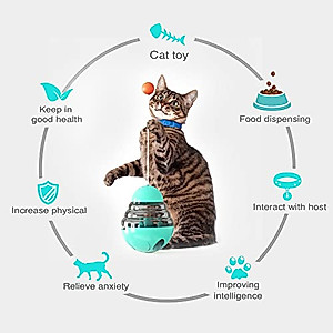 AOSUI cat Treat Toy，Best cat Toys for Bored Cats，cat Treat Dispenser，Treat Dispensing cat Toy，cat Feeder Ball，Kitty Toys，cat Food Toy