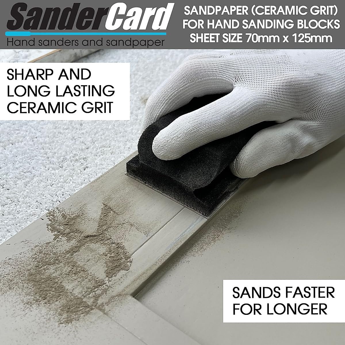 20 Sanding Paper Sheets for Hand Sanding Blocks, 125mm x 70mm (4.9'' x 2.8''), Loop Backed, Sandpaper for Wood, Metal & Paint. Assorted Grit Fine, Medium & Course P120 P180 P240 P320, Wet & Dry, 20pc
