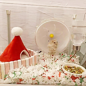 Toietmoi Hamster Ceramic Cartoon Food Bowl Water Prevent Tipping Christmas Party Style Guinea Pig Rabbit Gerbil Chinchilla Hedgehog Rat Small Animals Pets Assorted Colors