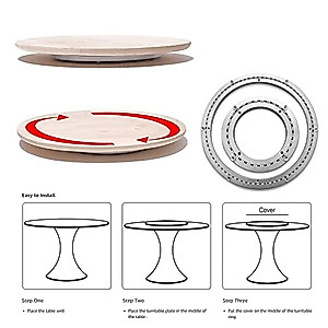 Heavy-duty Aluminum Rotary Bearing Lazy Susan Table Bearing Turntable Bearing Base Hardware, Large Table Bearing 8in 16in 24in 32in, Smooth Silent Industrial Swivel Base ( Size : 16 inches (400mm) )