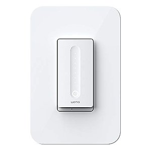 WeMo - WDS060 Wemo WiFi Smart Dimmer Switch (Dim + Control Lights from Anywhere w/App, Voice Control w/Alexa, Google Assistant, Apple HomeKit)