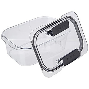 Sistema Food Storage Container, 920 ml, Clear with Grey Clips and Seal