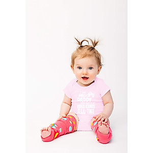 I Am Proof Daddy Does Not Play Video Games All The Time - Funny Baby Essentials Romper Outfits (Newborn, Pink)