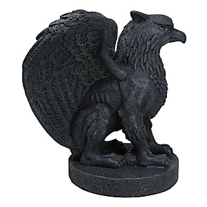 Ebros Gift Mythical Winged Griffon Griffin Eagle Lion Gargoyle Statue Faux Stone Resin Home Decor Figurine 6.75" Tall Gothic Sculptures Statues and Figurines Might and Magic Heroes and Royalty Symbol