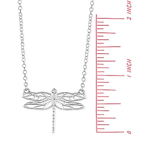 Boma Jewelry Sterling Silver Dragonfly Necklace, 16 inches
