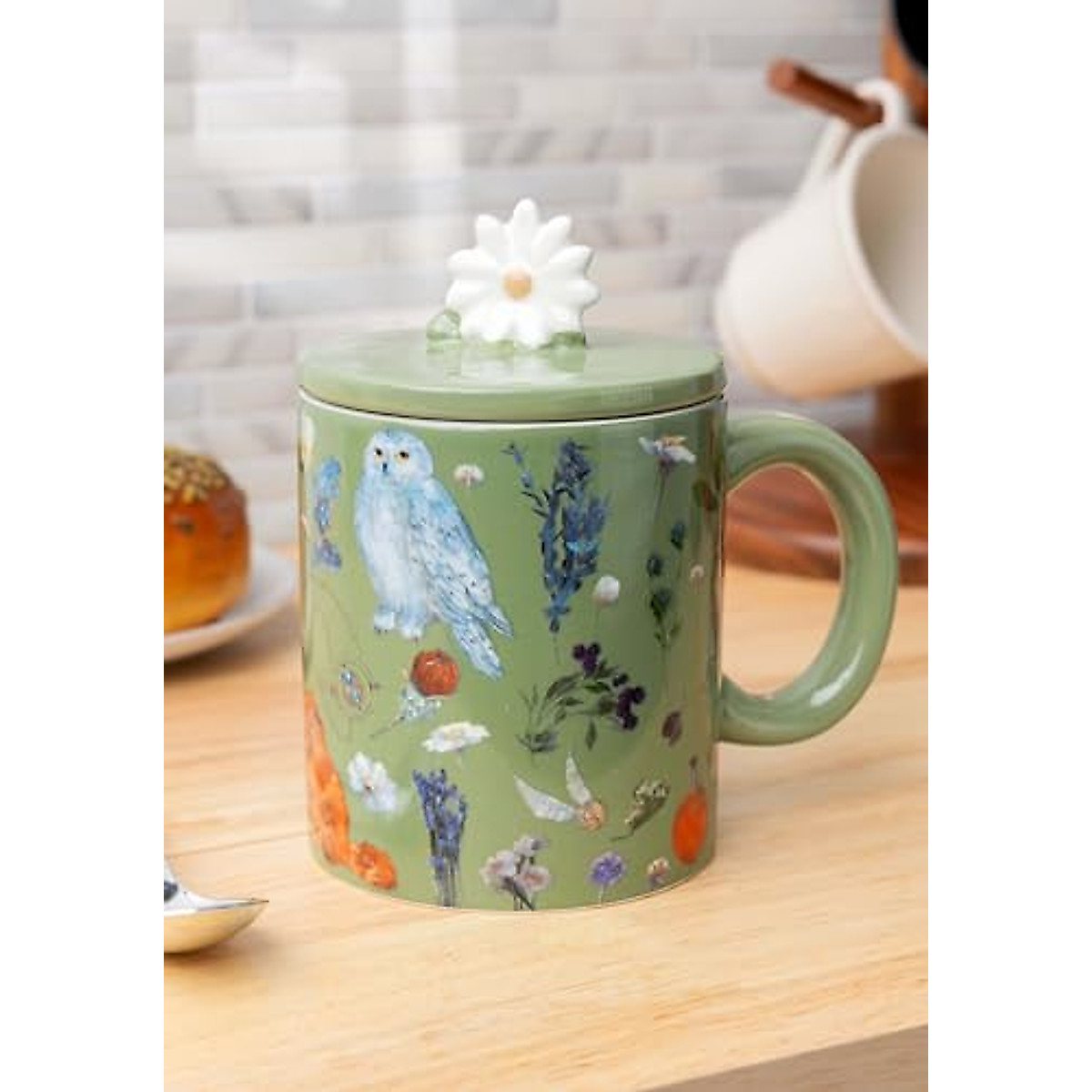 Silver Buffalo Harry Potter Fantasy Floral 18oz. Ceramic Mug Standard