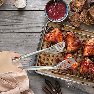 Kichvoe Kitchen Tongs Stainless Steel BBQ Tong 12 Inch Bread Clip Sugar Cube Tongs Food Serving Tongs Barbecue Cooking Grilling Non Slip Tongs Kitchen Utensil Gadgets Silver