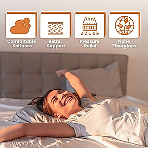 Natsukage 10 Inch Queen Mattress Gel Memory Foam Mattress for Cool Sleep & Pressure Relief Bed in a Box Cooling Gel Infused Medium Firm Mattress with Washable Bamboo Cover CertiPUR-US Certified White