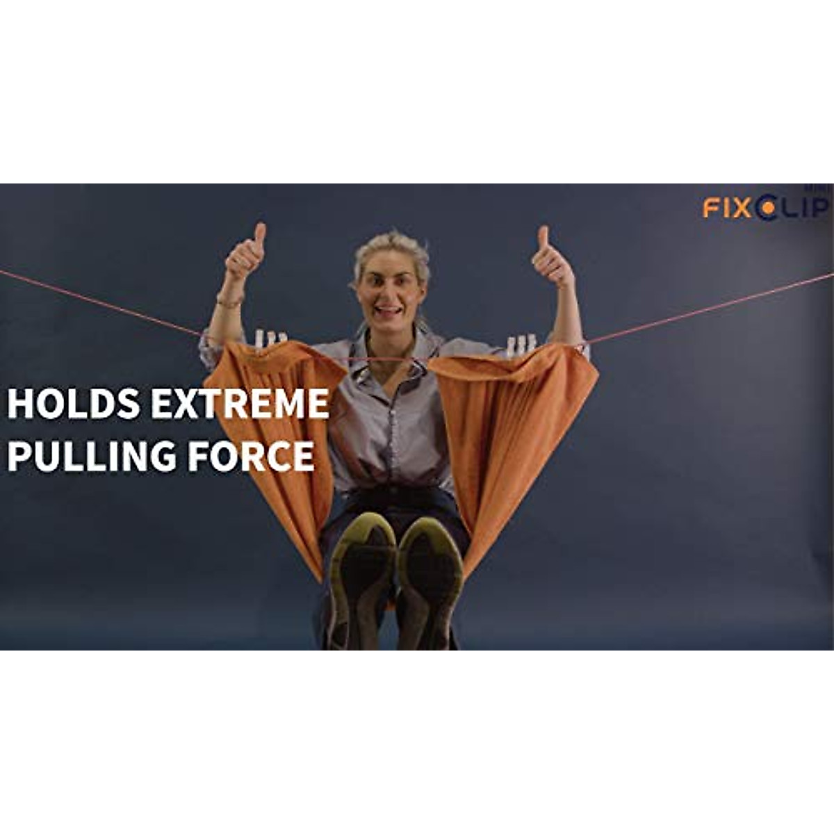 FIXCLIP Mini 16-Pack - Probably The Worlds Strongest Clothespin - Lockable & Storm-Proof - Never Lose Your Laundry Again!