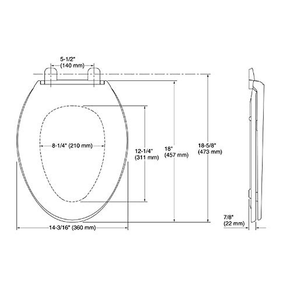 Kohler K-4774-0 Brevia Elongated White Toilet Seatwith Quick-Release Hinges And Quick-Attach Hardware For Easy Clean