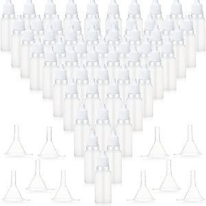 Roshtia 200 Pcs 15ml Plastic Dropper Bottles Plastic Eye Dropper Bottle Empty Squeezable Eye Dropper with Screw Cap Liquid Dropper Bottles with 10 Funnels for Eye Drops Oils Paints Saline Solution