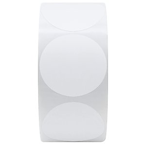 Hybsk 1.5 inch Circle Color Direct Thermal Stickers Shipping Labels for Barcodes,Name Tag,DIY Logo Design,Inventory– Compatible with Zebra,Rollo,Munbyn,and More-1000 pcs (1.5 inch,White)