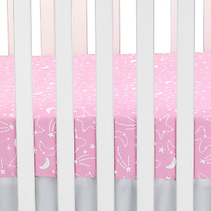 Lambs & Ivy Disney Baby Minnie Mouse Celestial Fitted Crib Sheet, Pink