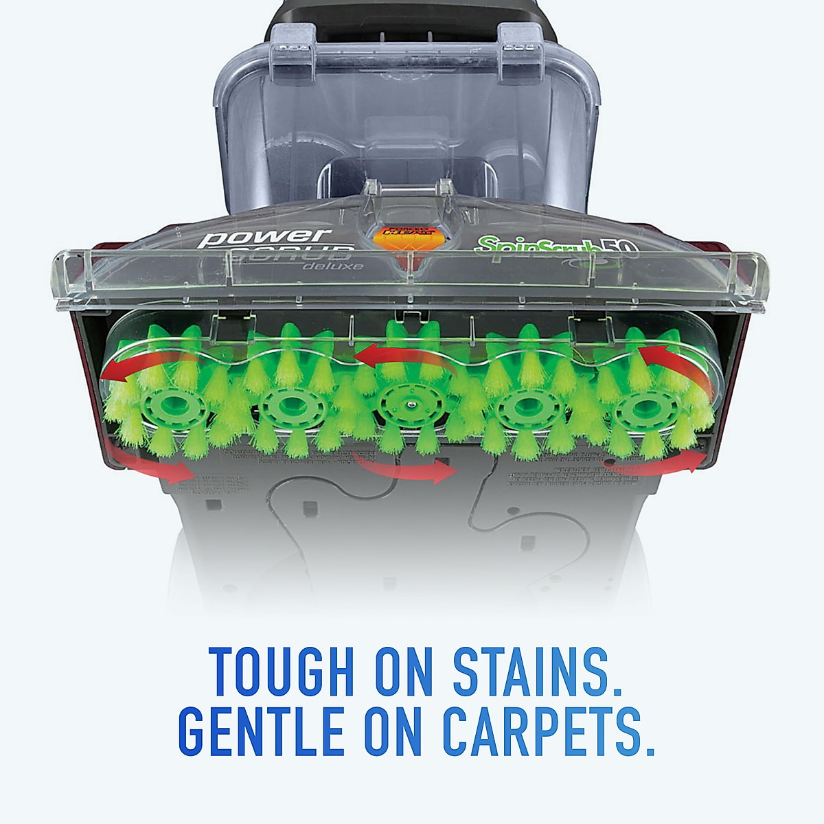 Hoover Power Scrub Deluxe Carpet Cleaner Machine, Upright Shampooer, FH50150, Red