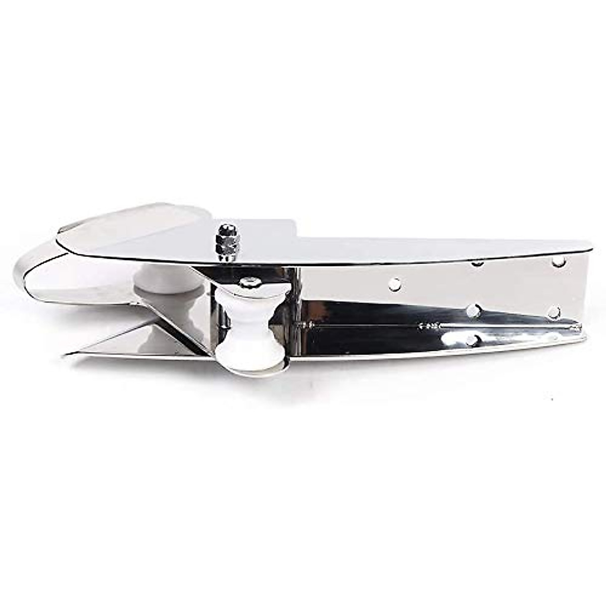 ISURE MARINE AISI 316 Stainless Steel Hinged Self-Launching Bow Anchor Roller with pivoting Dual-Roller 23'' for Marine Yacht Docking Accessories