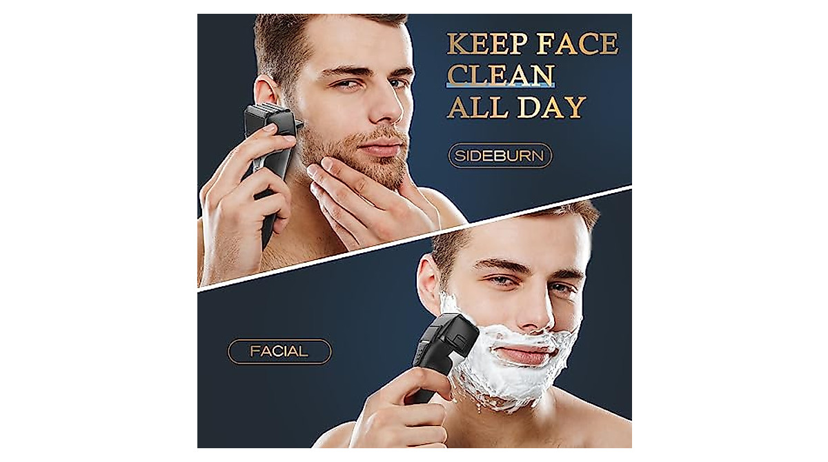 Ufree Men’s Waterproof Electric Razor with 5 Blades & Trimmer