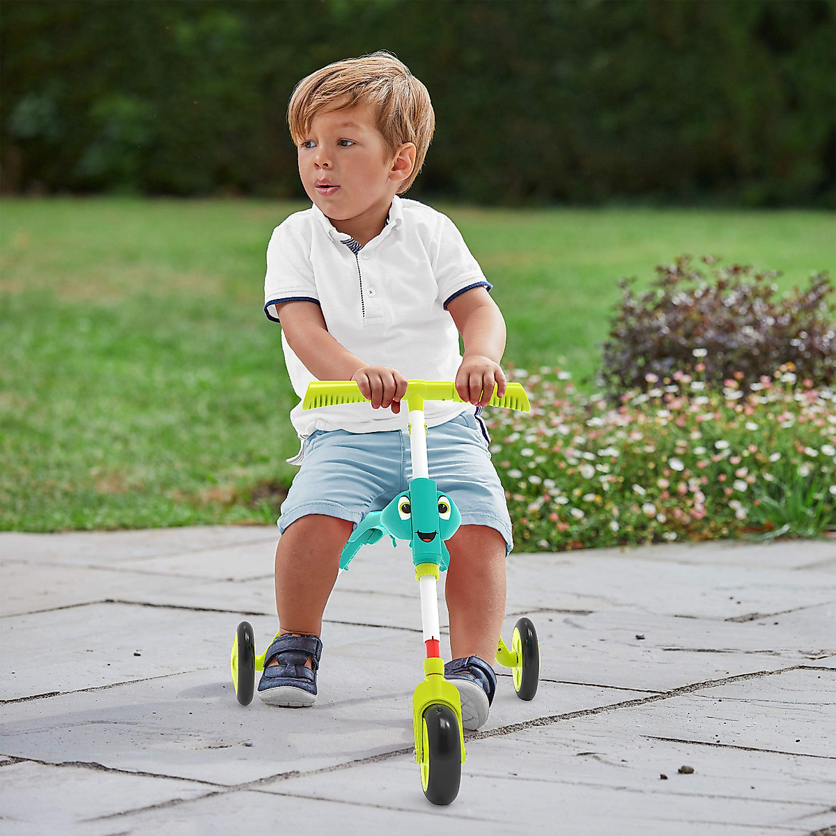 Mookie Scuttlebug XL 3-Wheel Ride-On Balance Bike | Foldable Ride-OnTricycle with Adjustable Legs | Develop Toddler Balance and Coordination | Boys and Girls Ages 1 to 4.