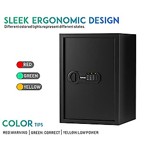 RPNB Deluxe Safe and Lock Box,Money Box,Digital Keypad Safe Box,Steel Alloy Drop Safe, Keypad Lock,Perfect for Home Office Hotel Business Jewelry Gun Cash Use Storage,1.8 Cubic Feet