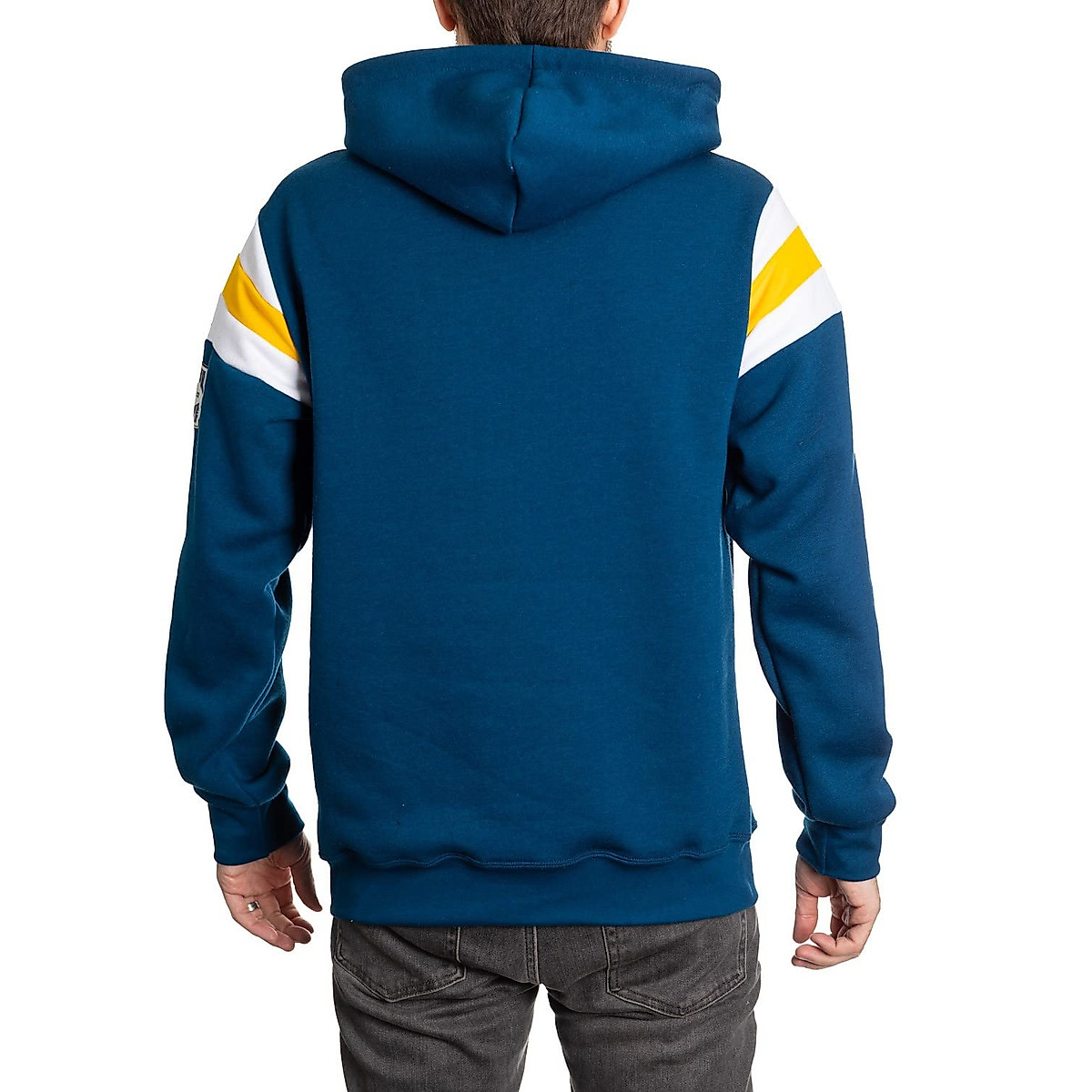 Calhoun NHL Surf & Skate Mens Varsity Retro Style Pullover Hoodie – The Coastal Collection (Medium, Buffalo Sabres)