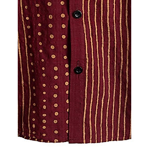 VATPAVE Mens Summer Tropical Shirts Short Sleeve Button Down Aloha Hawaiian Shirts Small WineRed