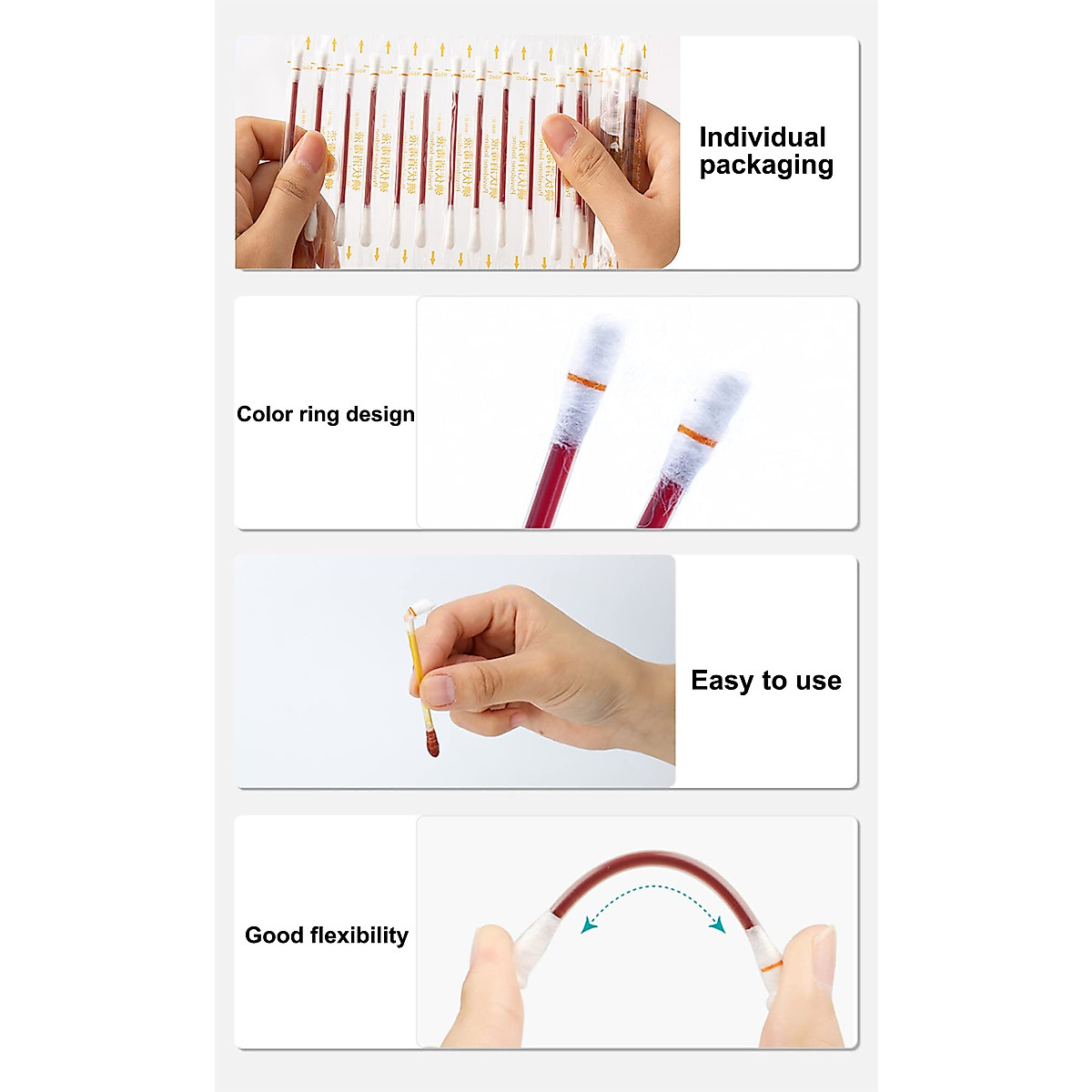 50 PCS Disposable Iodine Swab Portable Medical Swabs Outdoor Supplies Care Nasal