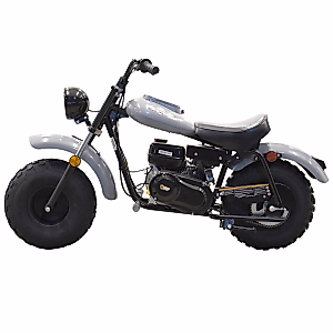 Massimo Motor Warrior200 196CC, 6.5 HP Engine Super Size Mini Moto Trail Bike MX Street for Adults. Wide Tires Motorcycle Powersport CARB Approved (Gray)
