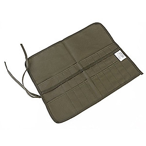 Tinksky Artist Paint Brush Roll Up Bag Holder Canvas Pouch (Green)