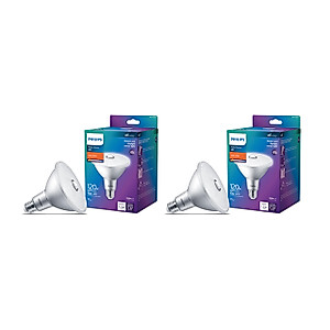 PHILIPS PAR38 Motion Sense LED Light Bulb - Flicker-Free Frosted Non-Dimmable Bulb with EyeComfort Technology - 120W Light Bulb with E26 Base - 2 Pack