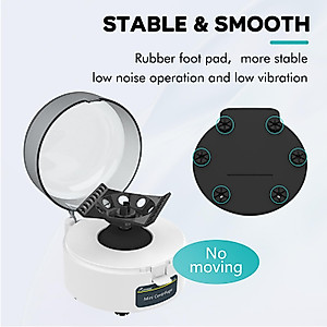 LAB FISH Mini Centrifuge Machine 4000 RPM,980 xg RCF,Lab Benchtop Microcentrifuge W/ 2-in1 Rotor for 0.2/1.5/2ml Capacity Scientific Test Tubes