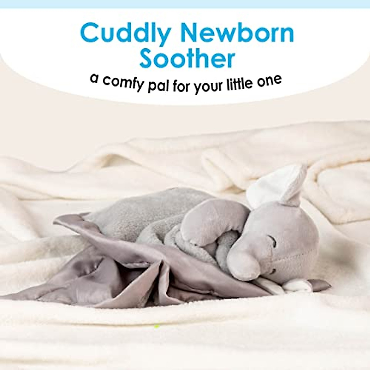 KIDS PREFERRED Carter's Elephant Plush Stuffed Animal Snuggler Lovey Security Blanket - Gray