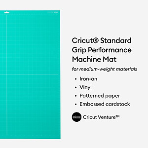 Cricut Standard Grip Performance Machine Mat, 24 in x 12 in (2 ct) - Compatible with Cricut Venture