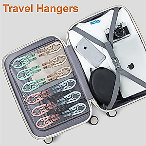 12 Pcs Folding Clothes Hangers, Portable Travel Clothes Hangers with Clips Plastic Non-Slip Pants Skirts Underwear Clothes Hangers Drying Rack for Home Outdoor Travel (12PCS)