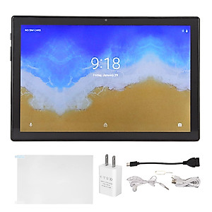 Acogedor 10.1 inch Android Tablet, 6GB+64GB, Octa Core, Dual SIM Card Slots, 8+16MP Dual Camera, 2.4G 5G WiFi 4G LTE Tablet for Enterntainment (Iron Gray)