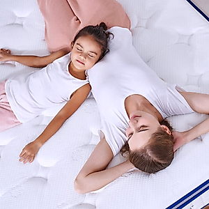 California King Mattress Latex Mattress, 8 Inch Hybrid Mattress in a Box with Gel Memory Foam, Natural Mattress Individually Wrapped Pocket Coils Mattress, Pressure Relief, Medium Firm Support