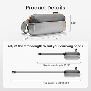 tomtoc Compact EDC Sling Bag, Minimalist Chest Shoulder Backpack Crossbody Sling Daypack for Men Women, Water-resistant Lightweight Everyday Carry Casual Pack for Tactical, Travel, Work, Gym, Sport