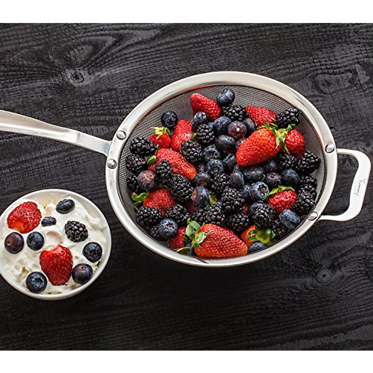 9" Kitchen Fine Mesh Strainer with Sturdy Handle and Wider Hook - Perfect for Quinoa