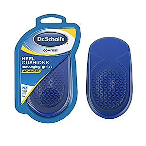 Dr. Scholl's HEEL CUSHIONS with Massaging Gel Advanced // All-Day Shock Absorption and Cushioning to Relieve Heel Discomfort (for Men's 8-13, also available for Women's 6-10)