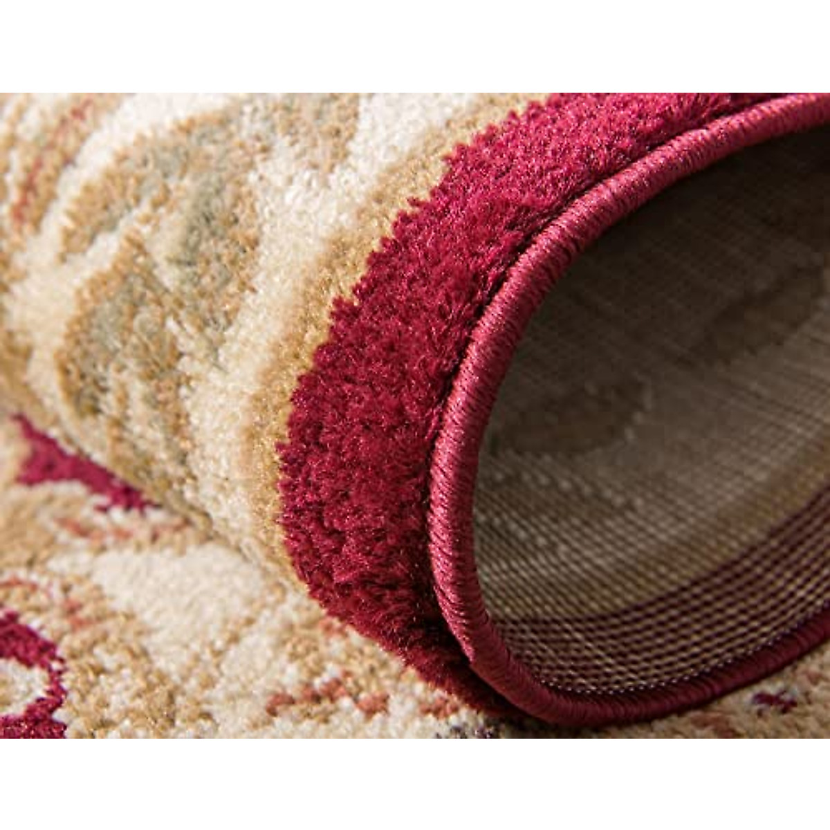 Unique Loom Versailles Collection Traditional Classic Medallion Motif Area Rug (3' 3 x 5' 3 Rectangular, Burgundy/ Ivory)