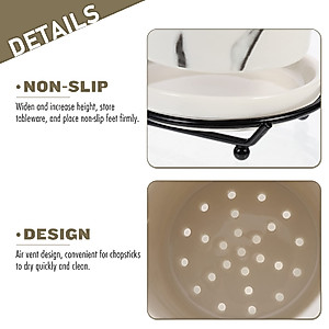 Zerodeko 1 Set nordic holder Binoculars iron Chopsticks Storage Box chopstick rest Japanese-style tableware Flatware Storage Cage practical chopsticks cage chopsticks cage